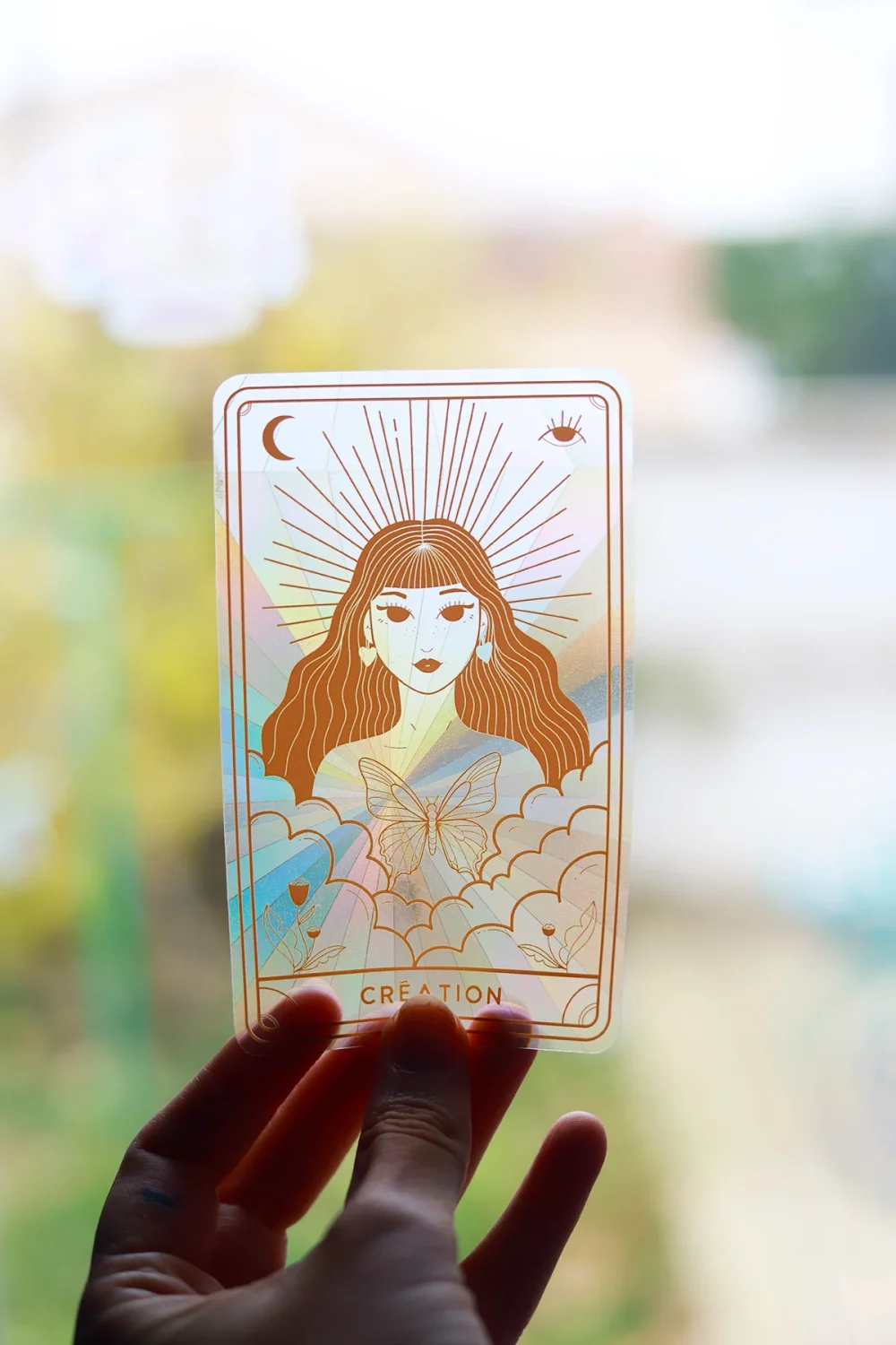 Sticker Suncatcher Oracle – Poulette Magique | Julia Bijoux
